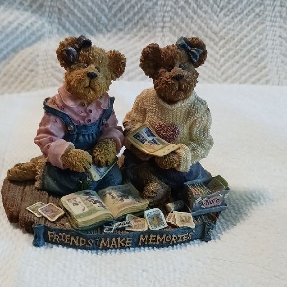 Boyd'S Bears | Other | Charming Bear Figurine Set Brown And Blue | Poshmark